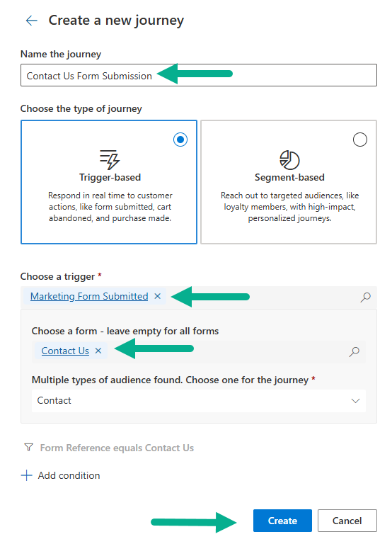 Sending Internal Email Upon Form Submission: Create Real-time Journey ...