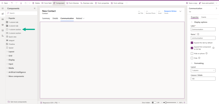 Add the Contactability Grid (Communication Tab) to Custom Forms in ...